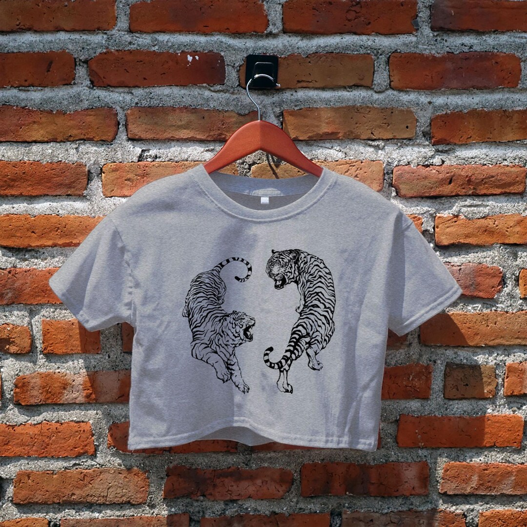 Tiger Crop Top, Tiger Graphic Tees, Women's Crop Top, Tiger Mama Shirt ...