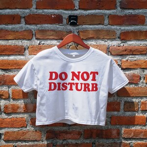Do Not Disturb Crop Top, Funny Sayings, Statement, Do Not Disturb Tee ...