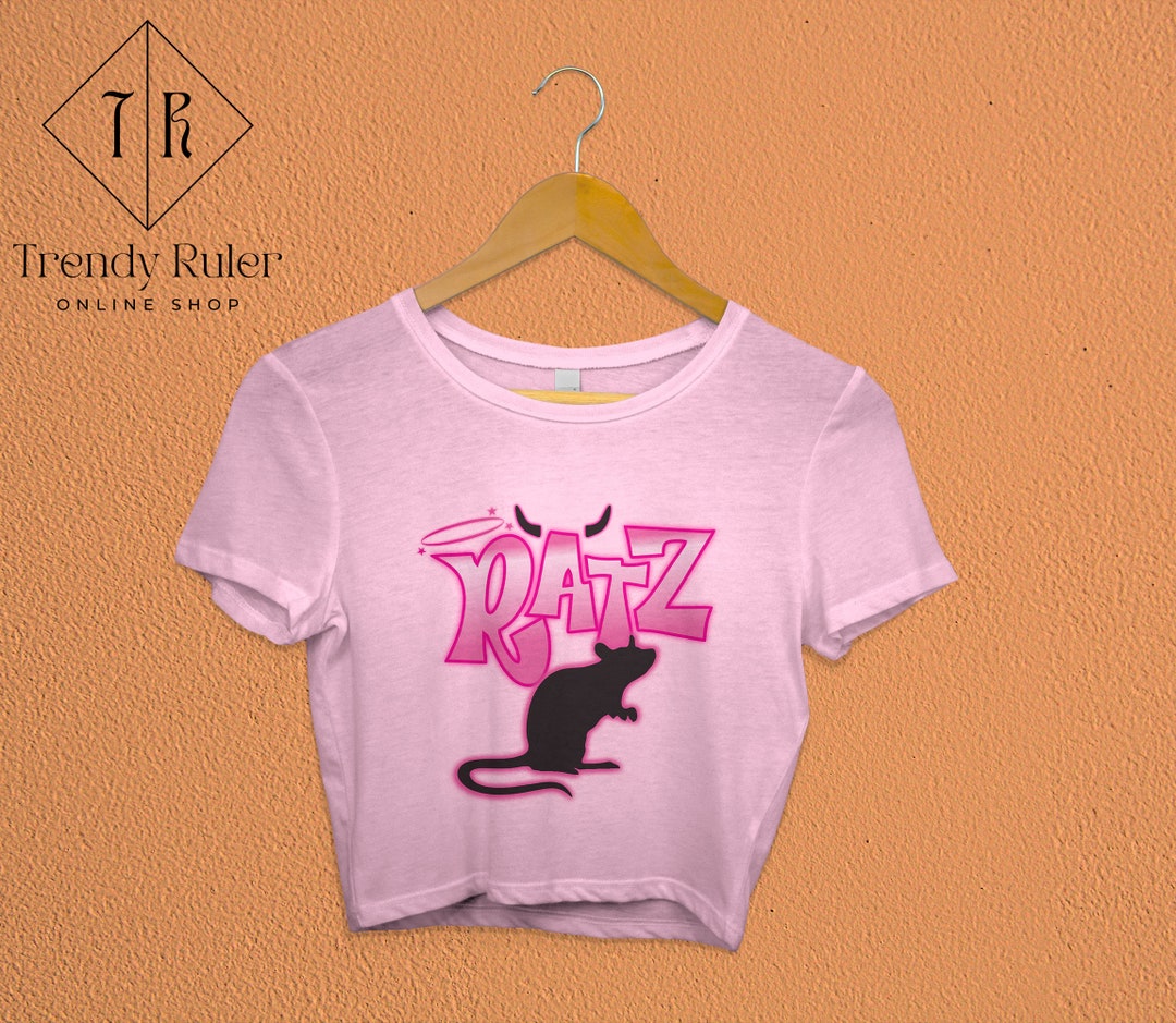 Mouse Ratz Crop Top Funny Meme Funny Pink Ratz Crop Tee - Etsy