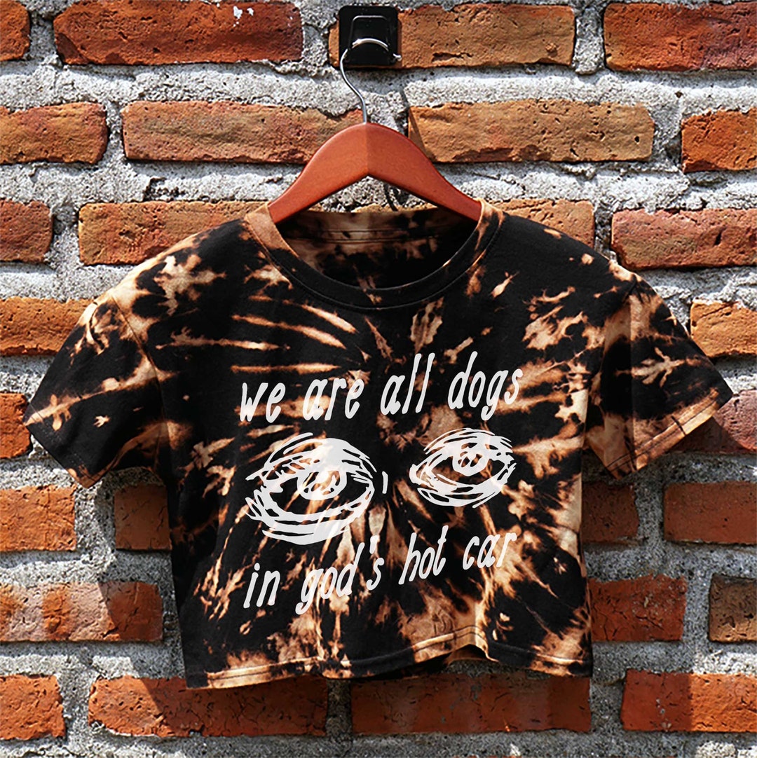 Dogs in God's Hot Car Crop Top, Tie Dye Shirt, Crop Tee, Women's Crop ...