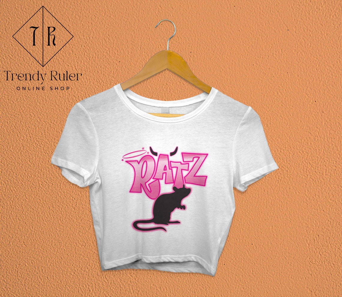 Mouse Ratz Crop Top Funny Meme Funny Pink Ratz Crop Tee - Etsy
