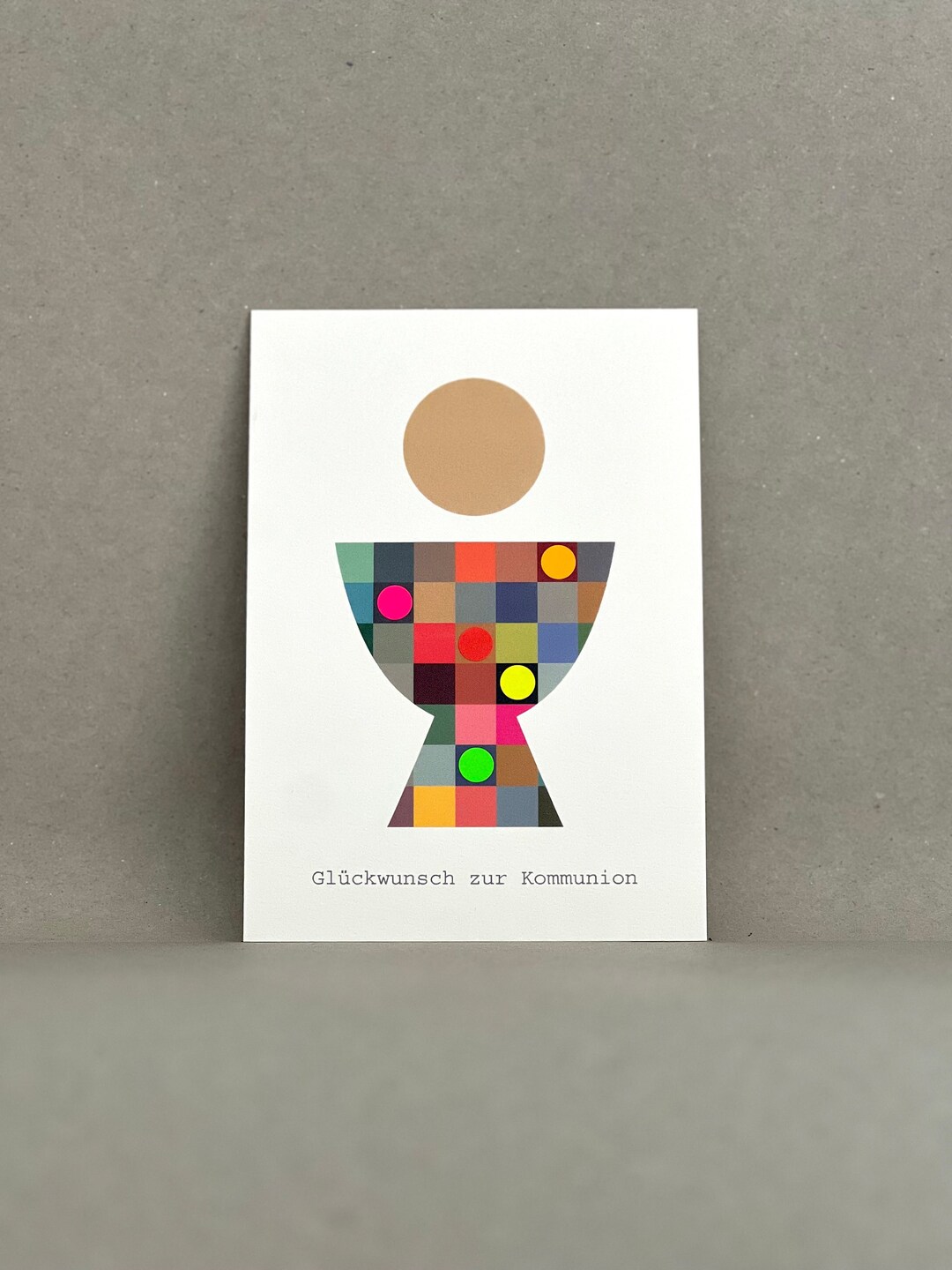 Communion Card/communion Card Handmade/chalice Motif/congratulations ...