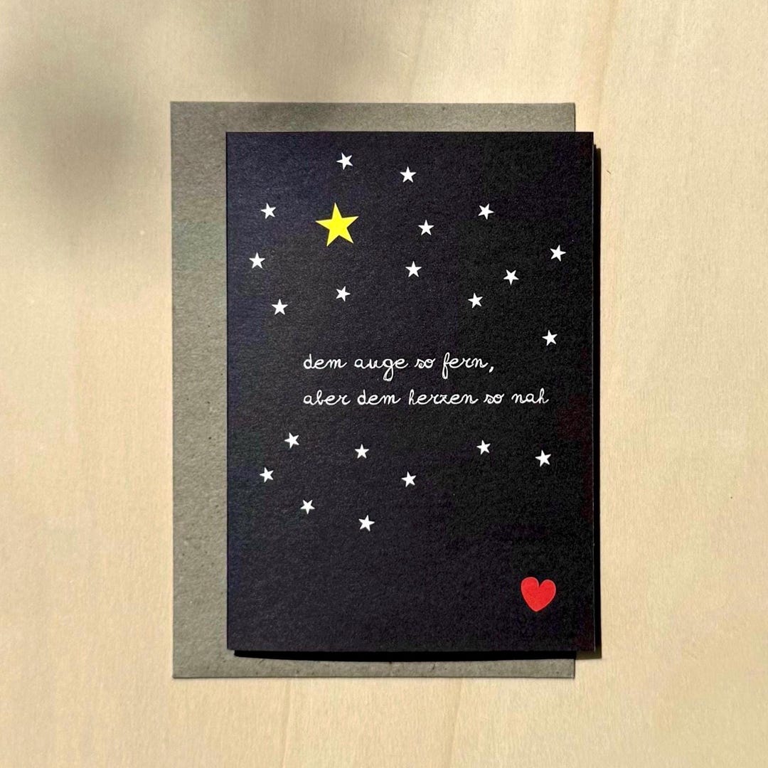 Modern Sympathy Card With a Starry Sky / Simple Condolence Card ...