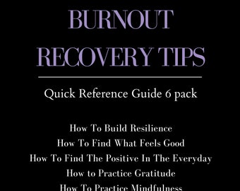 QRG Burnout Recovery Tip: How to Practice Mindfulness - Etsy