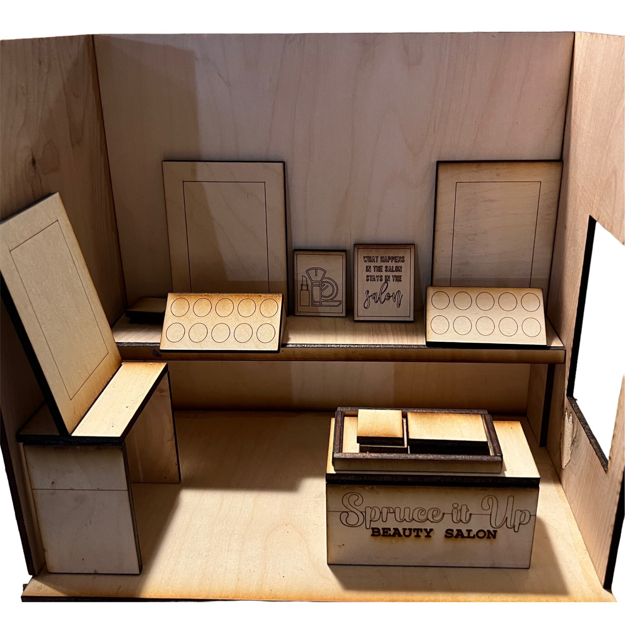 Makeup Room Box, Diy Room Box Kit, Display Room, Beauty Salon - Etsy