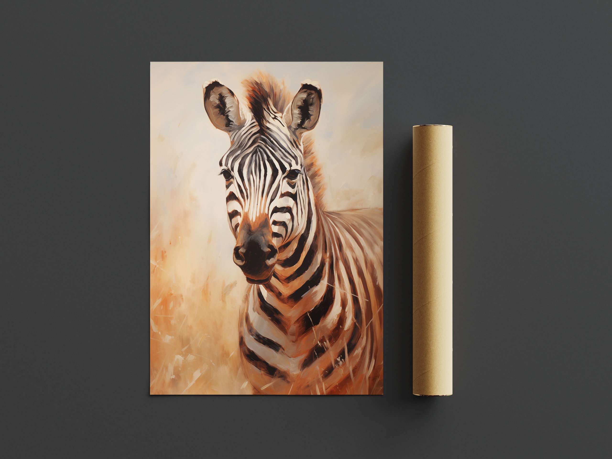 Zebra Oil Painting Download Vintage Wall Art Zebra Print Ready to Print ...