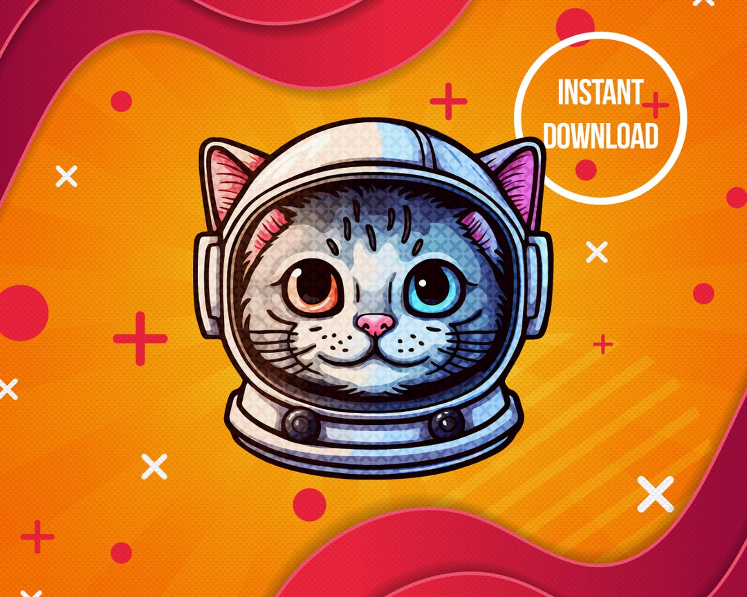 Space Cat Astronaut SVG File 004 Cat Astronaut Svg Space - Etsy