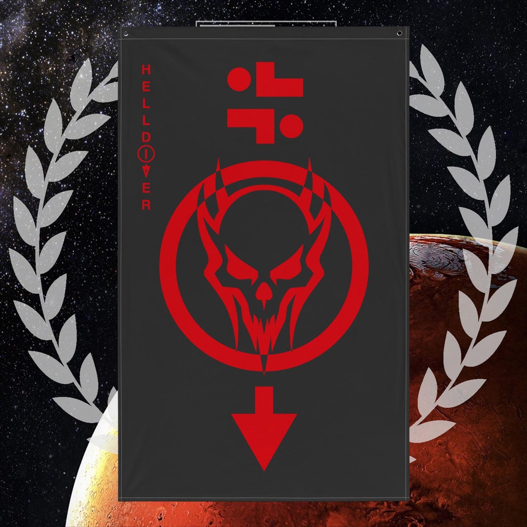 Helldiver, Red Sigil V2, Red Rising, Legion Flag - Etsy