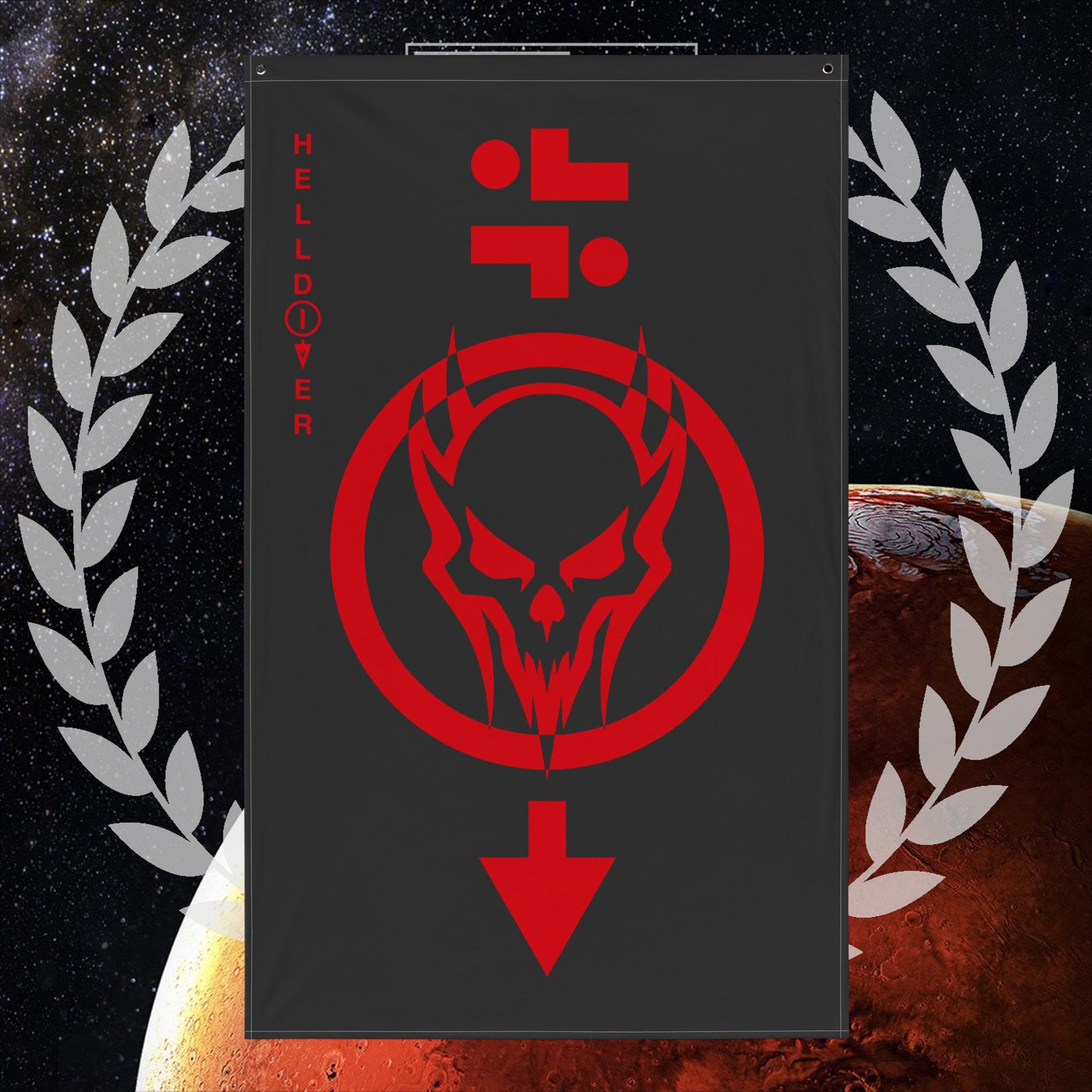 Helldiver, Red Sigil V2, Red Rising, Legion Flag - Etsy