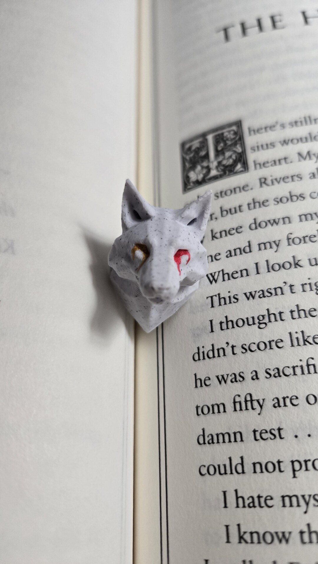 Red Rising Themed Wolf Pin, Hand Painted 3D Printed - Etsy