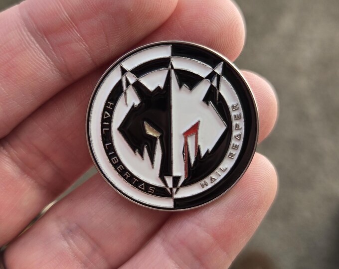 Hail Libertas! Hail Reaper!, Red Rising Themed Enamel Pin. - Etsy
