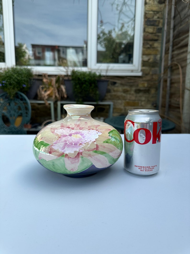 An Extremely Rare Limited Edition Lisa B Moorcroft Pink Lotus Flower ...