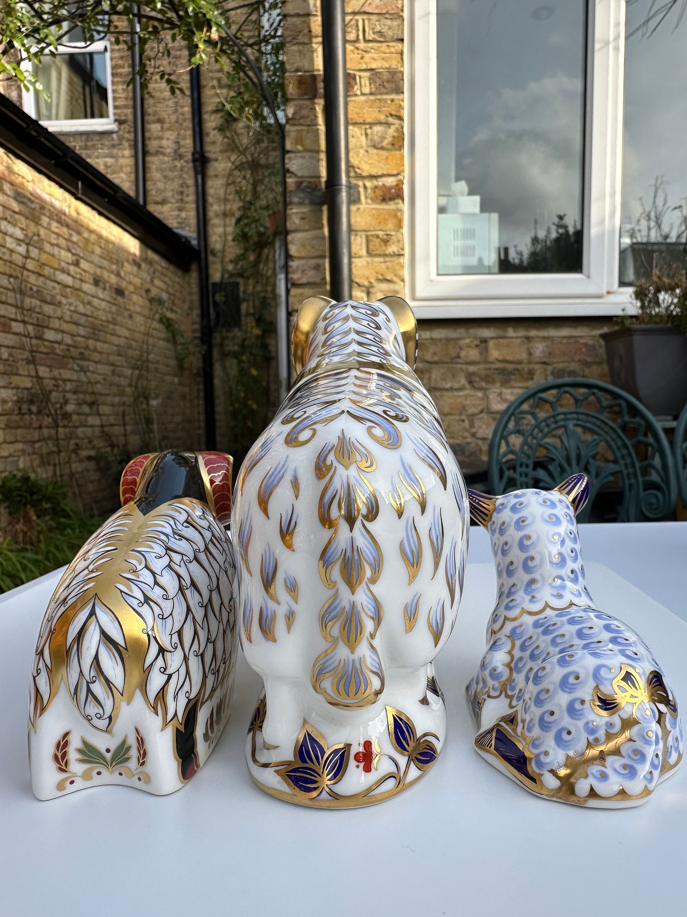 A Group of Royal Crown Derby Paperweights of A Large Ram, A Small Ram ...