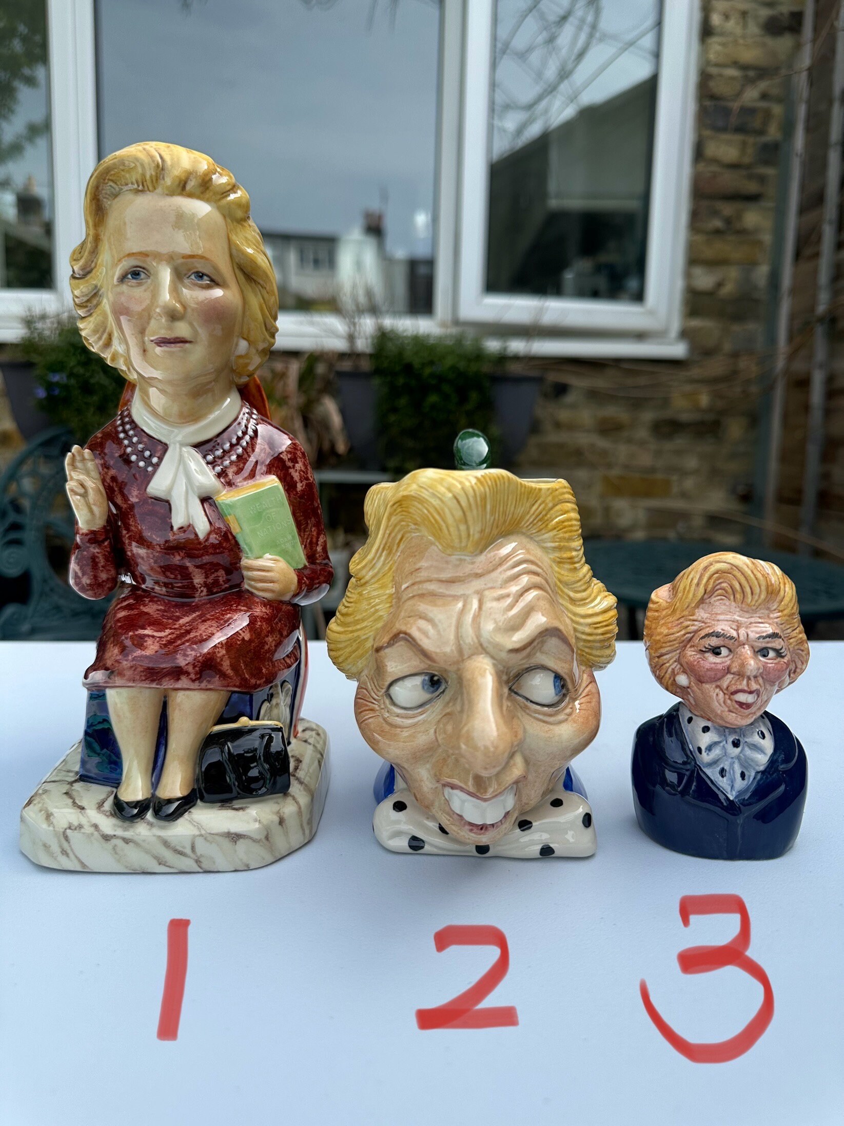 Three Limited Edition Margaret Thatcher Character Jugs Made by Kevin ...