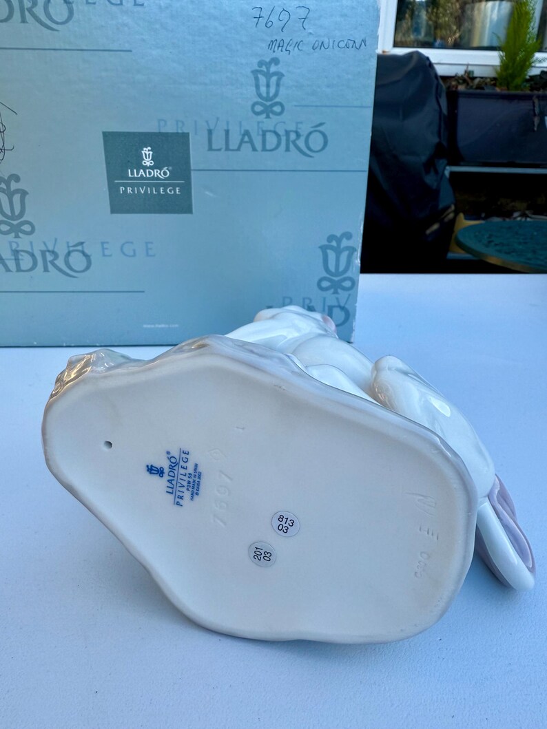 A Rare Boxed Lladro Privilege Porcelain Figurine of Magical Unicorn in ...