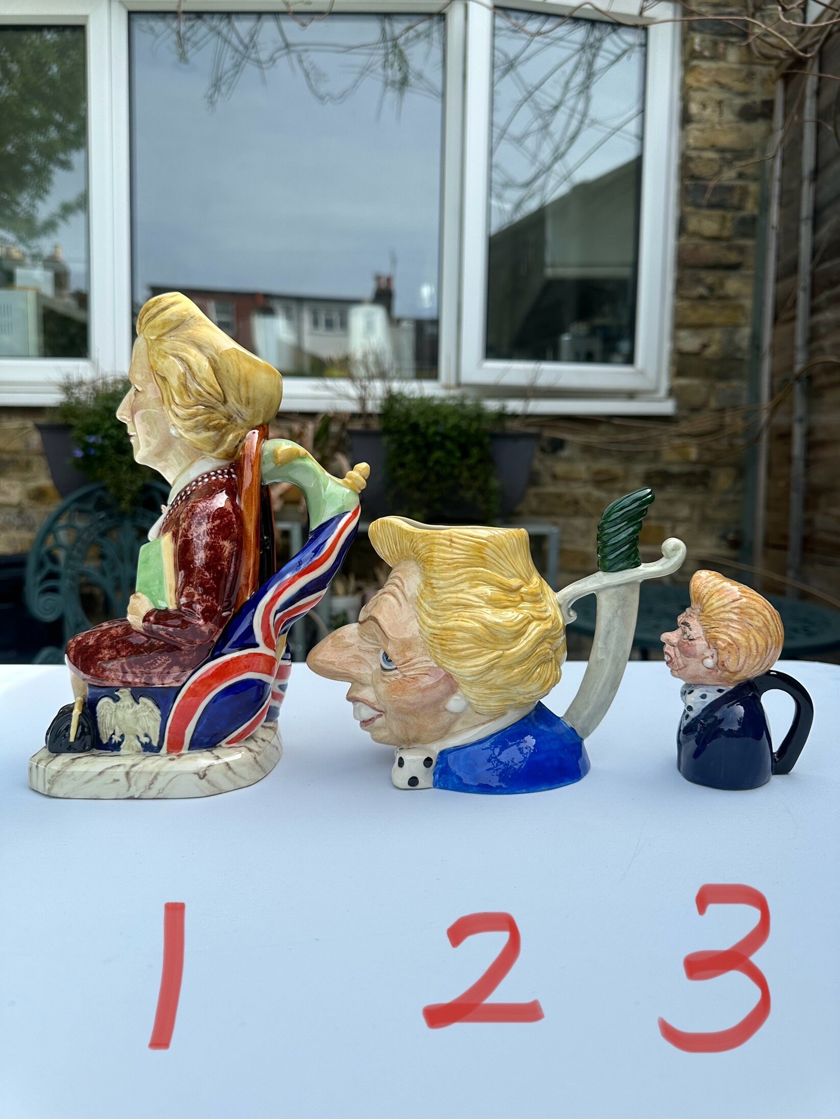 Three Limited Edition Margaret Thatcher Character Jugs Made by Kevin ...