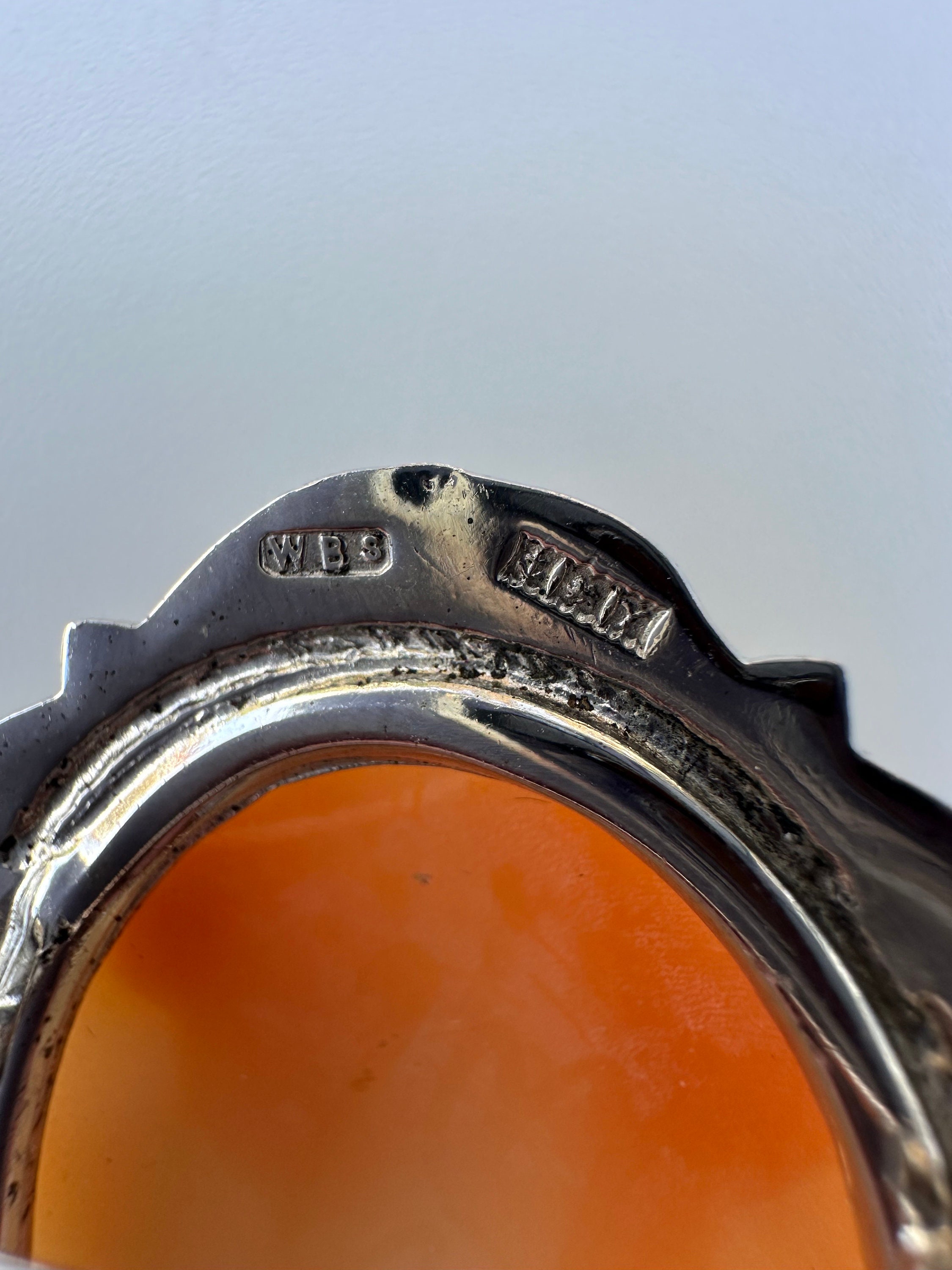 A Vintage 1970s Birmingham Hallmarked Sterling Silver Shell Cameo ...