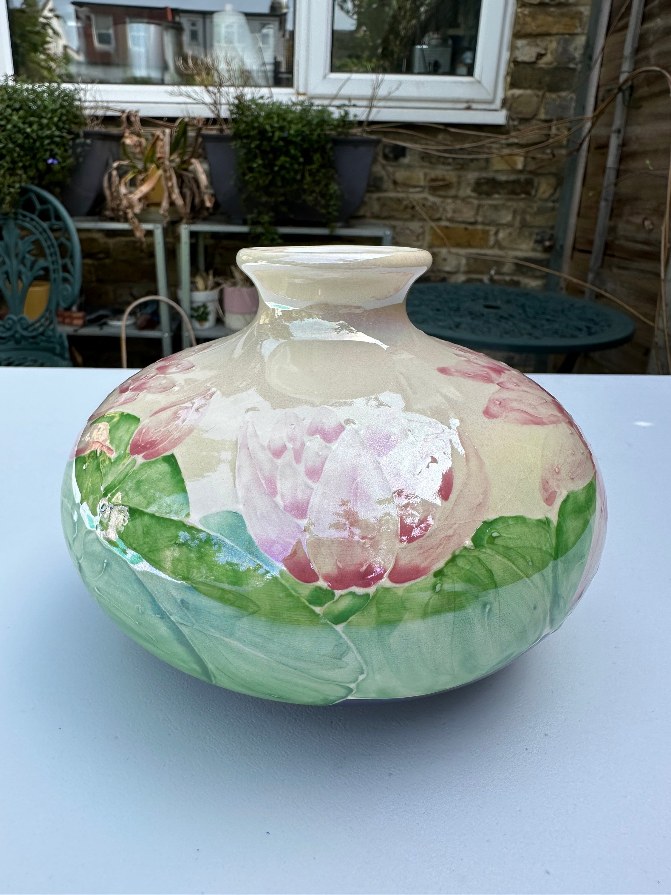 An Extremely Rare Limited Edition Lisa B Moorcroft Pink Lotus Flower ...