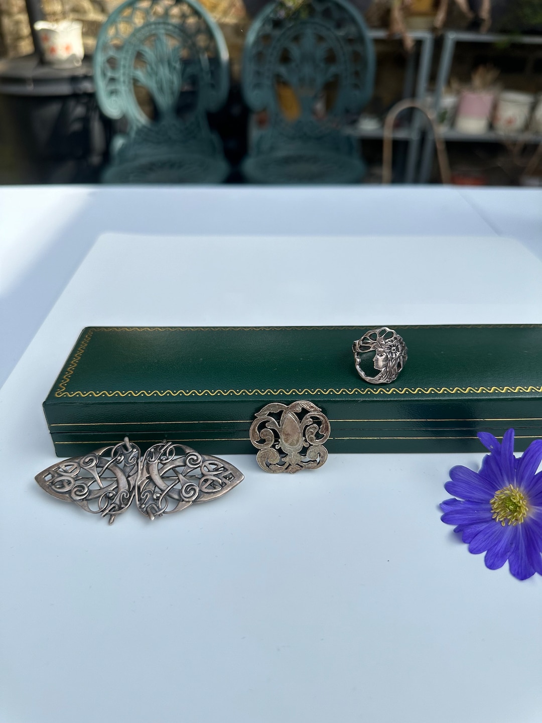 An Arts & Crafts Style Fully Hallmarked Ola Gorie Silver Brooch, A ...