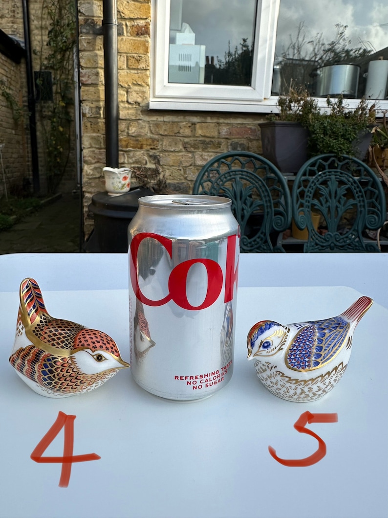 A Group of Royal Crown Derby Bird Paperweights of 2 Robins, 1 ...