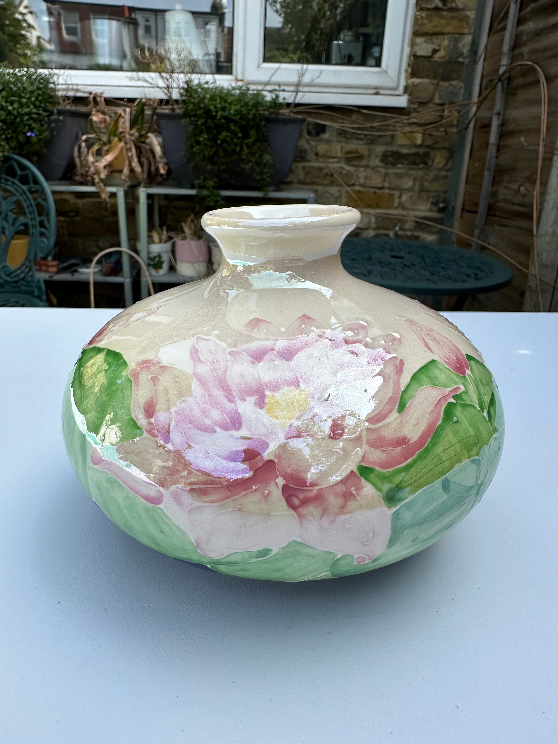 An Extremely Rare Limited Edition Lisa B Moorcroft Pink Lotus Flower ...