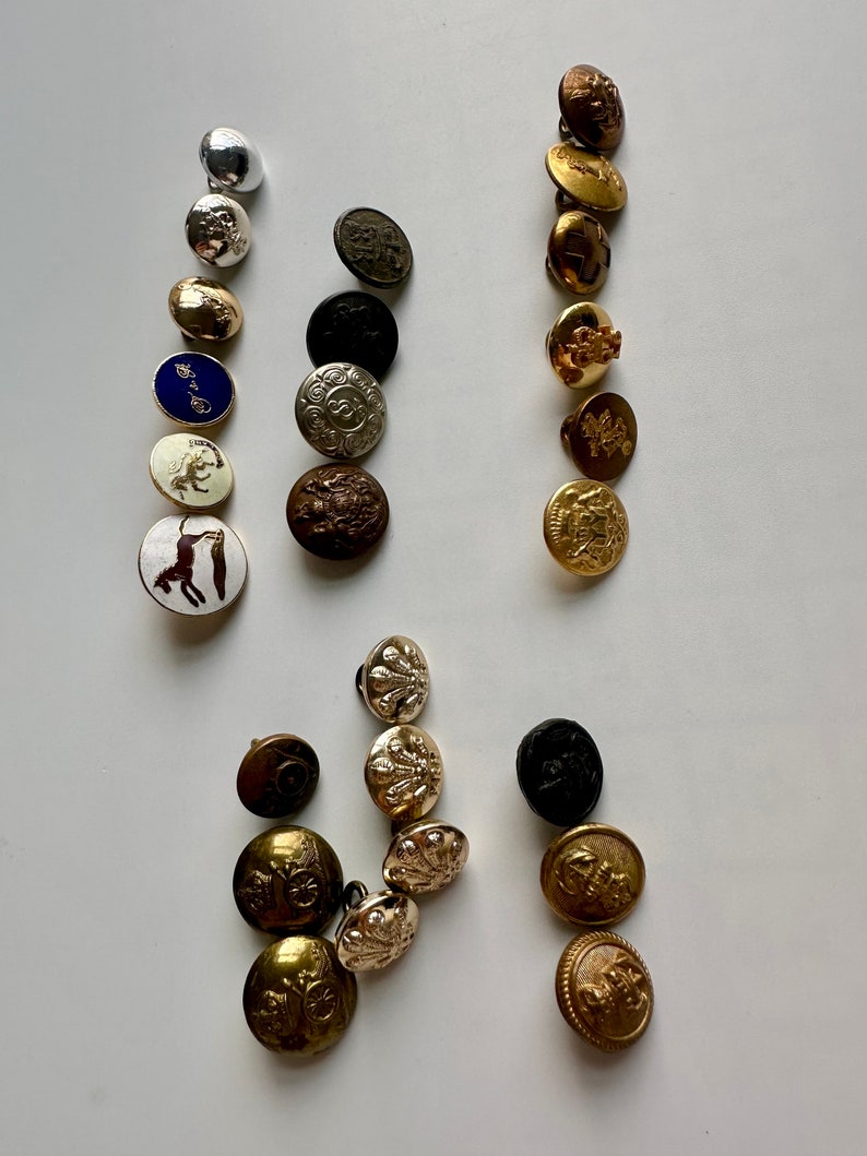 A Collection of Different British Army General Service Uniform Buttons ...