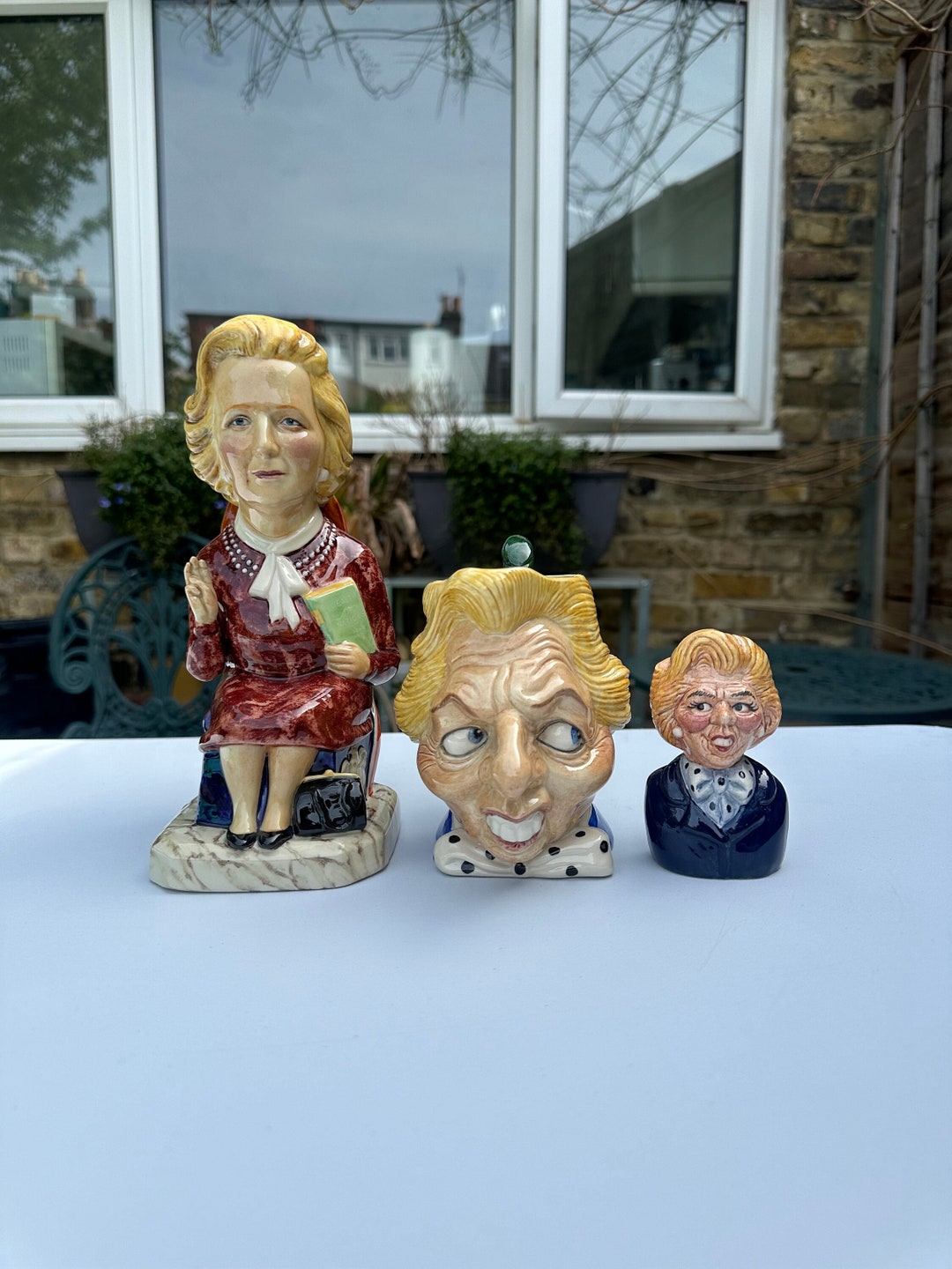 Three Limited Edition Margaret Thatcher Character Jugs Made by Kevin ...