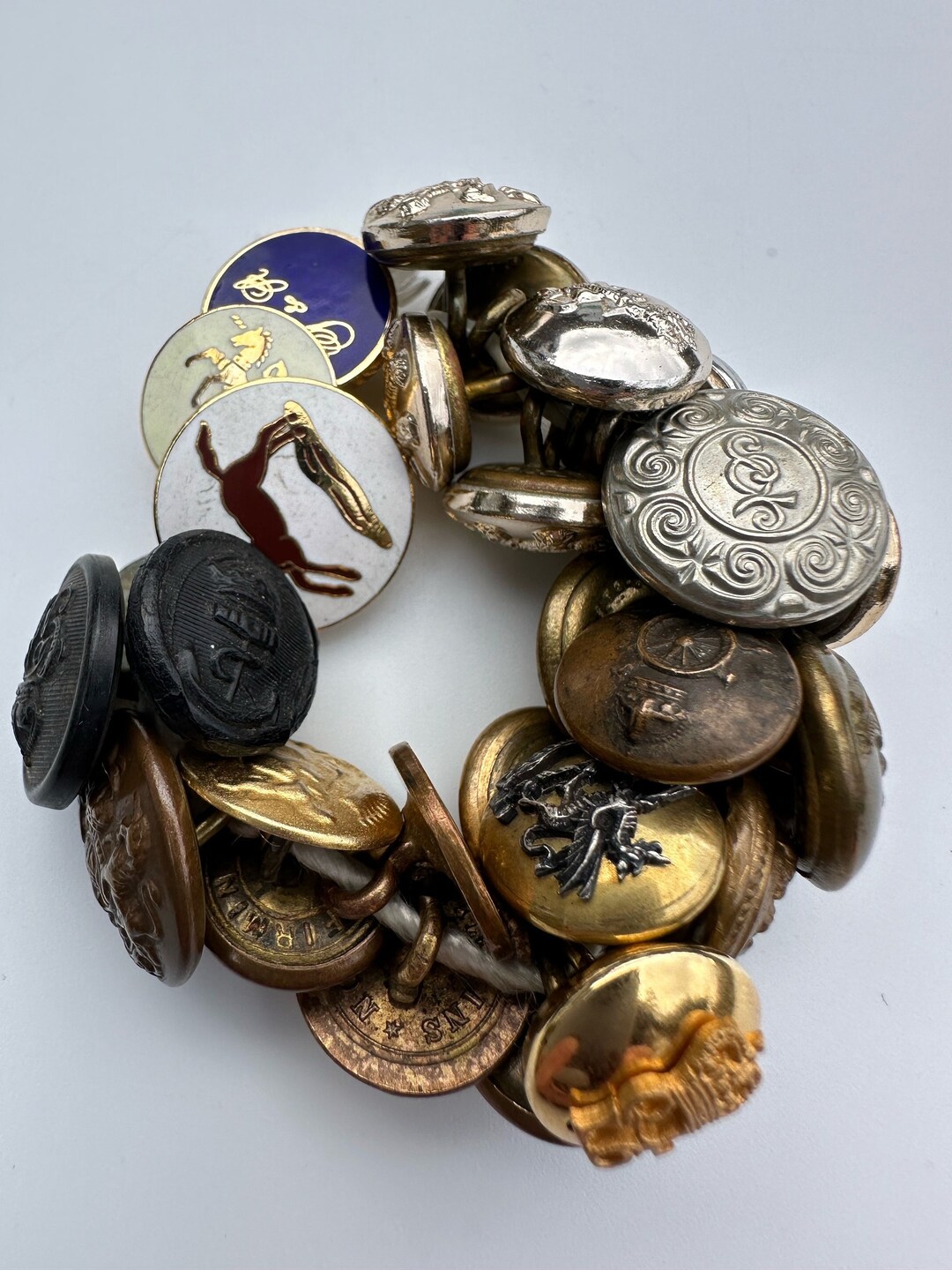 A Collection of Different British Army General Service Uniform Buttons ...