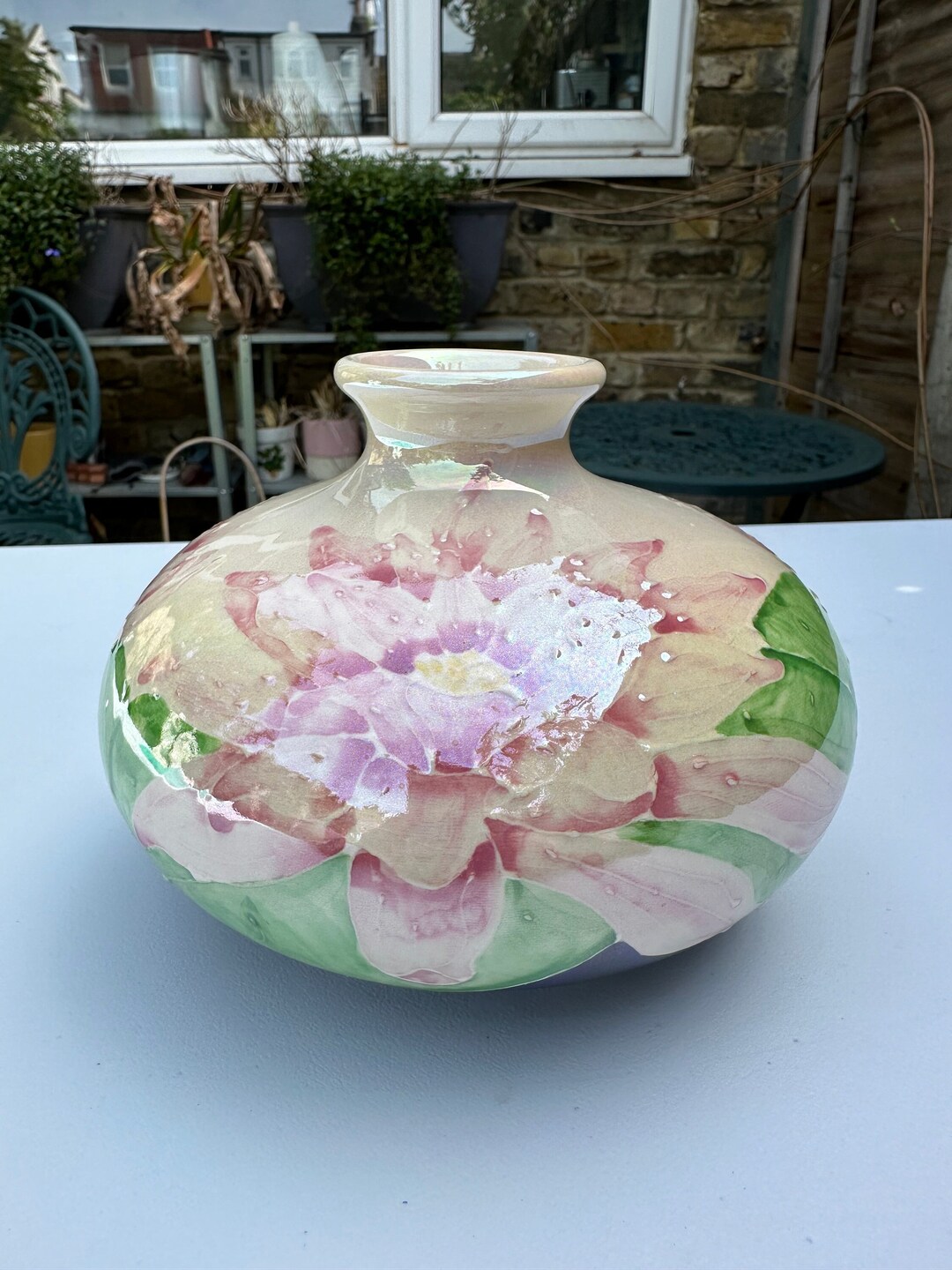 An Extremely Rare Limited Edition Lisa B Moorcroft Pink Lotus Flower ...