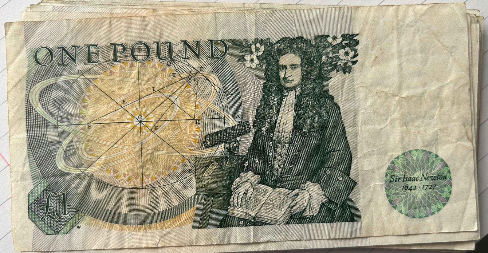 1978 Sir Isaac Newton Bank of England One Pound Note - Etsy