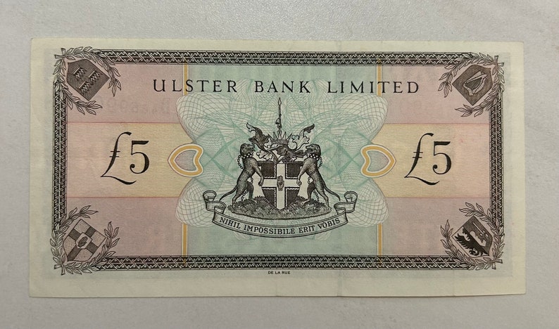 2001 Ulster Bank Limited Five Pound Note Uncirculated Prefix D - Etsy