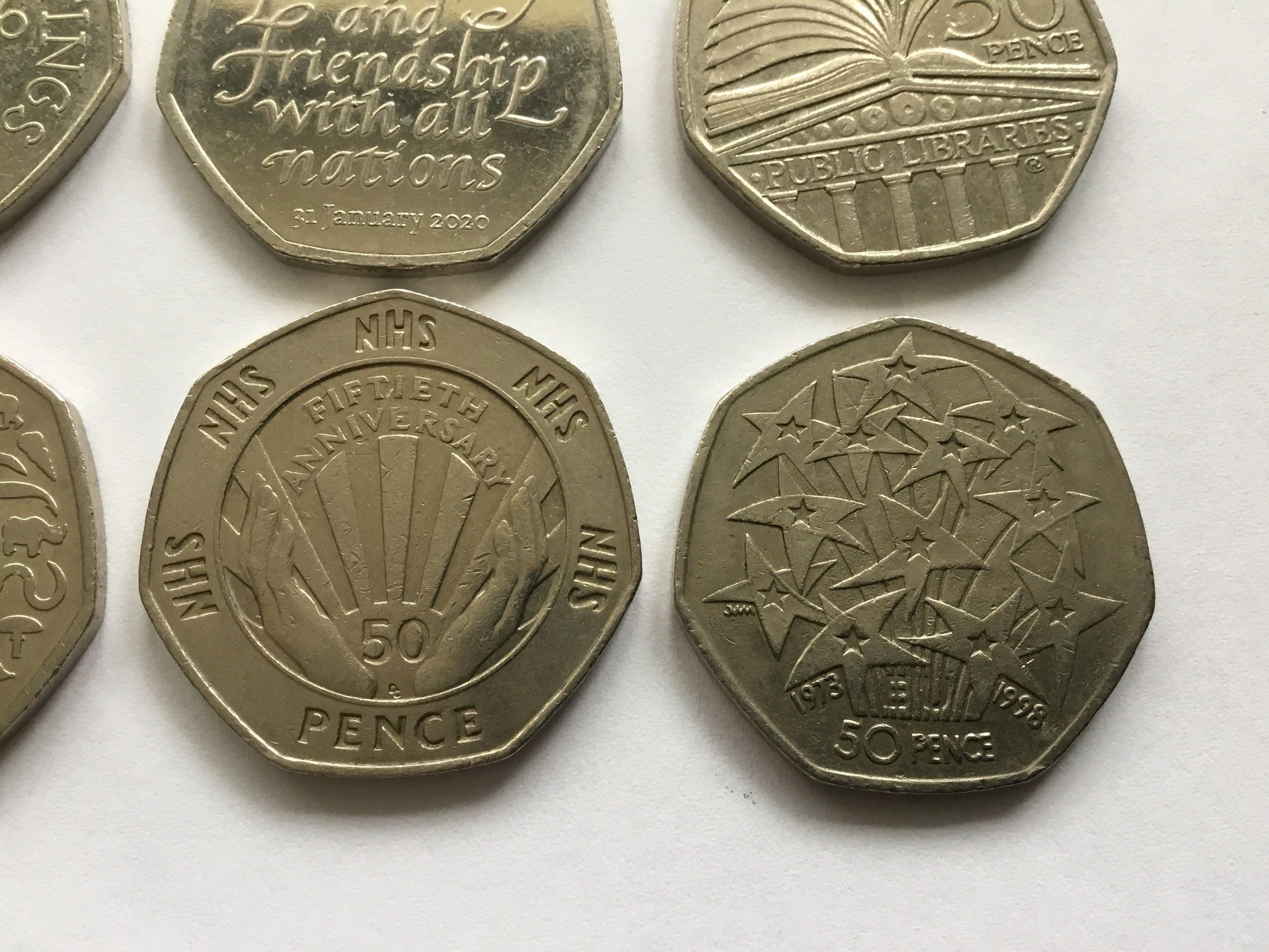 Mixed Dates 50p Coins WWF EU NHS Scouts Sherlock Holmes and - Etsy UK