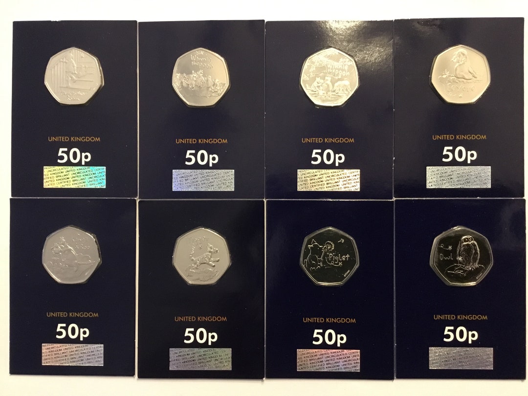 Winnie the Poo Carded Uncirculated 50p Coin Sets - Etsy