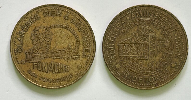 Clarence Pier Southsea Ride Token Coin Pair - Etsy