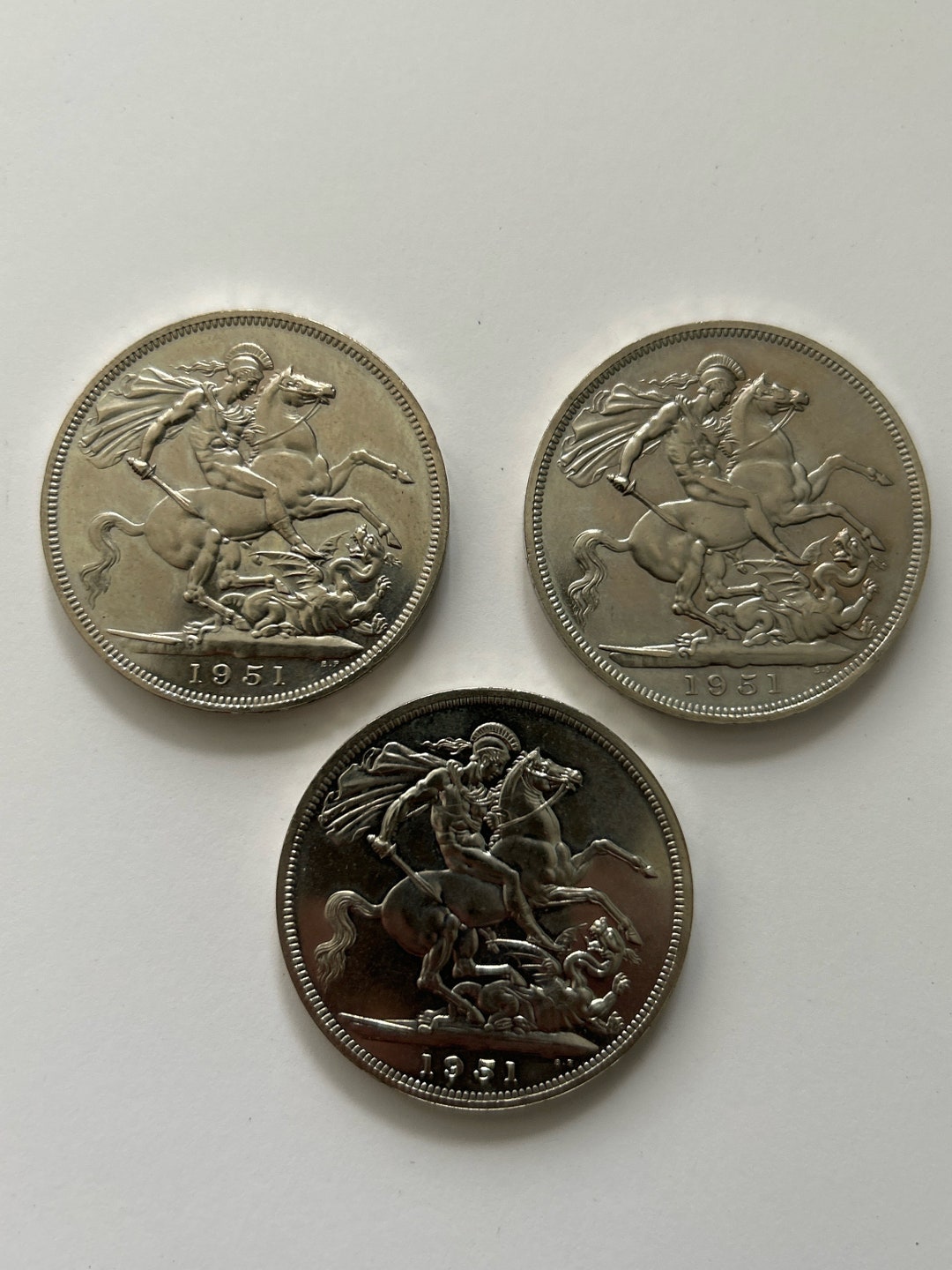 1951 Crown Festival of Britain George VI A Grade Original Five Shilling ...