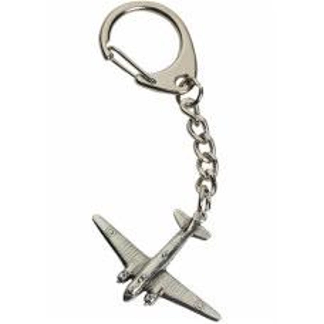 C-47 Plane 3D Model Handcrafted in Solid Pewter Keyring - Etsy