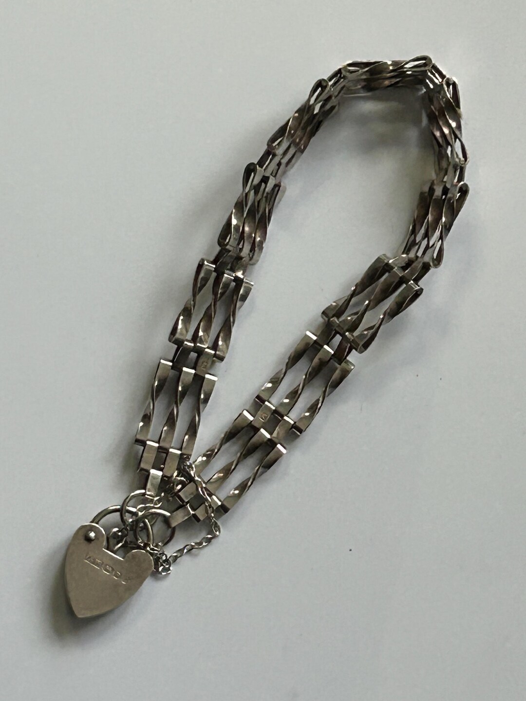 1977 Sterling Silver Gate Bracelet Hallmarked ASJ London - Etsy