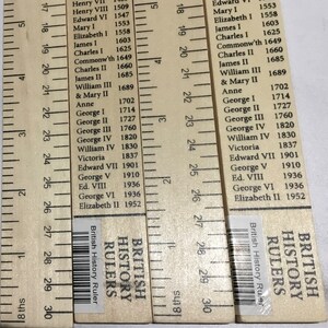 British History Wooden Timeline Ruler 30cm Updated With Charles III - Etsy