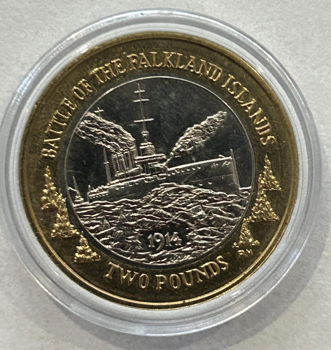 2014 Battle of Falklands Two Pound Coin - Etsy