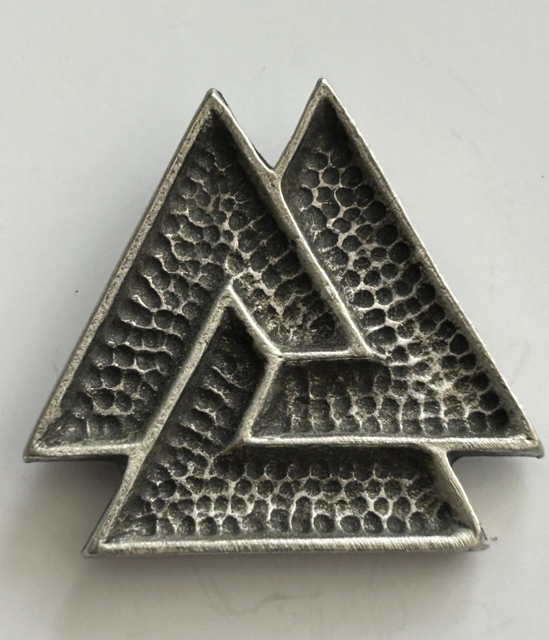 Odins Valknot (valknut) Viking Silver Pewter Hancrafted Pin Badge ...