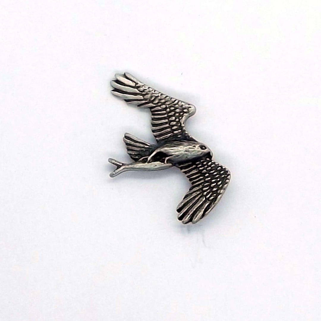 Osprey Silver Pewter Pin Badge - Etsy