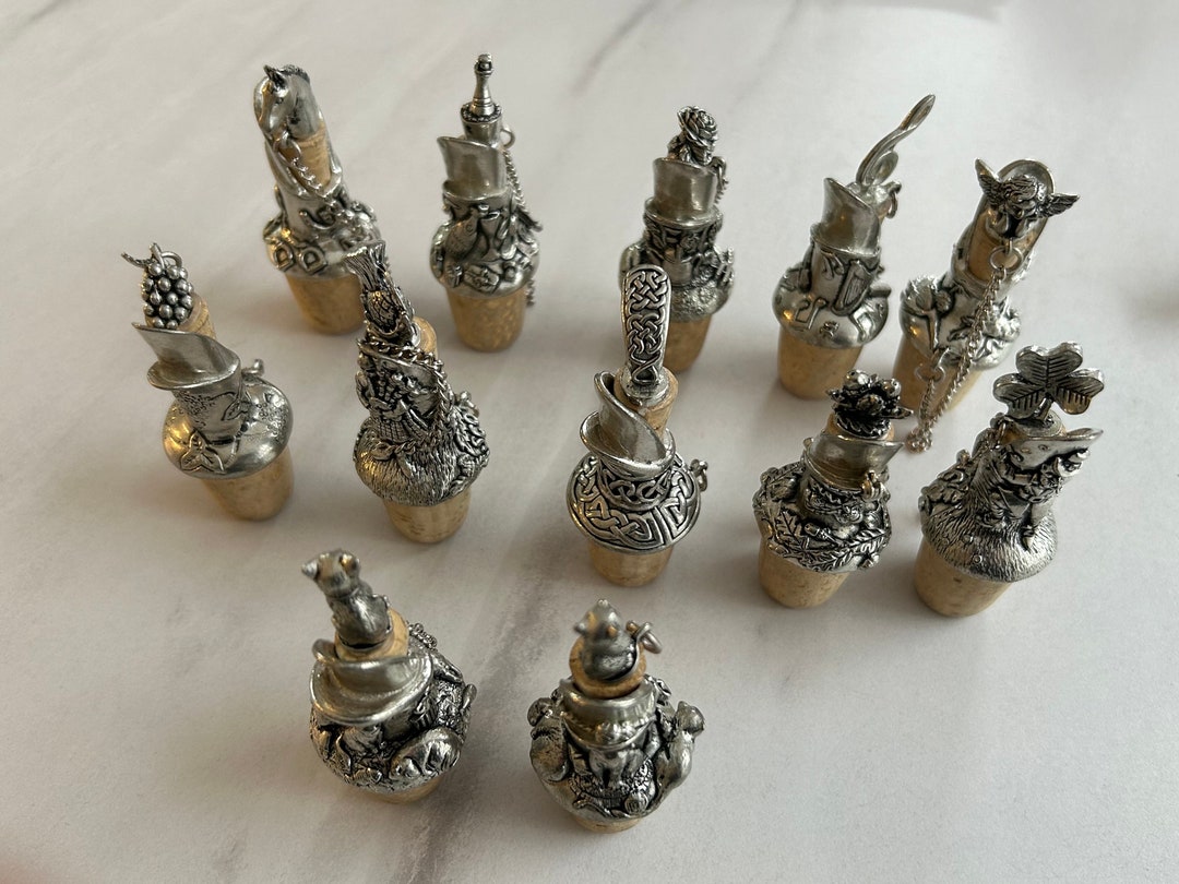 Rose Gardens Musical Notes Cherub Made Pewter Bottle Stopper With Wine ...