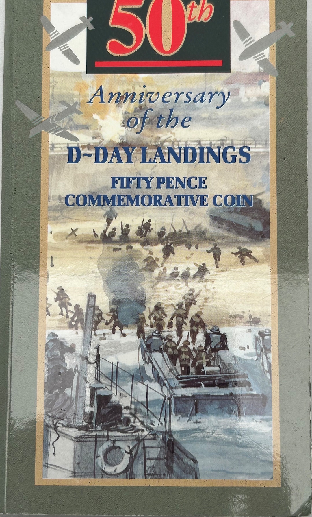 1994 50p Fifty Pence Coin 50th Anniversary D-day Normandy Landings UNC ...