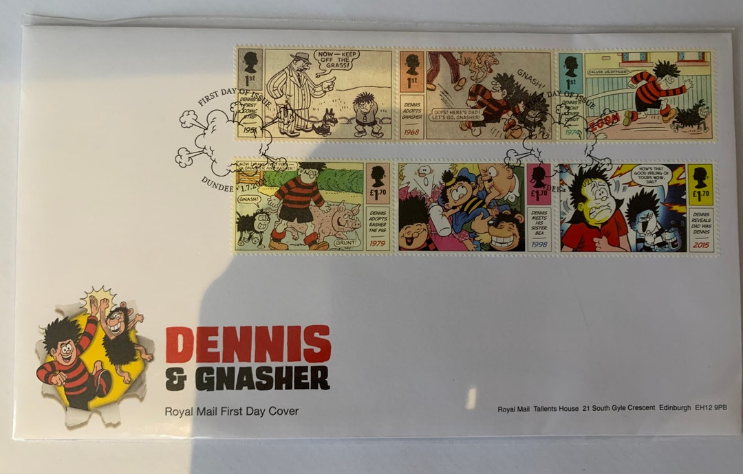 2021 Dennis & Gnasher Presentation Stamp Cover - Etsy
