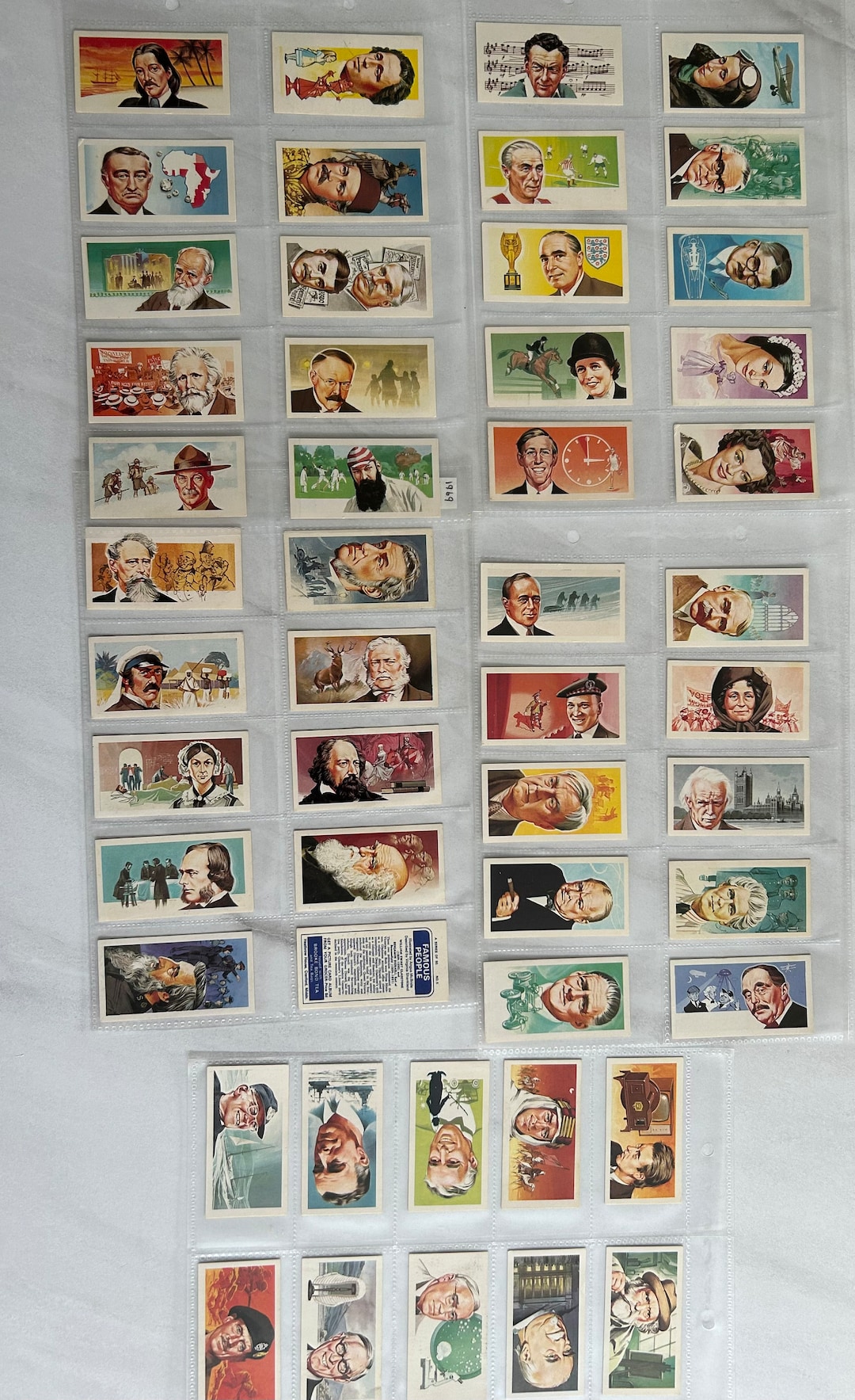 1969 Brooke Bond Famous People Set of 50 Cards - Etsy