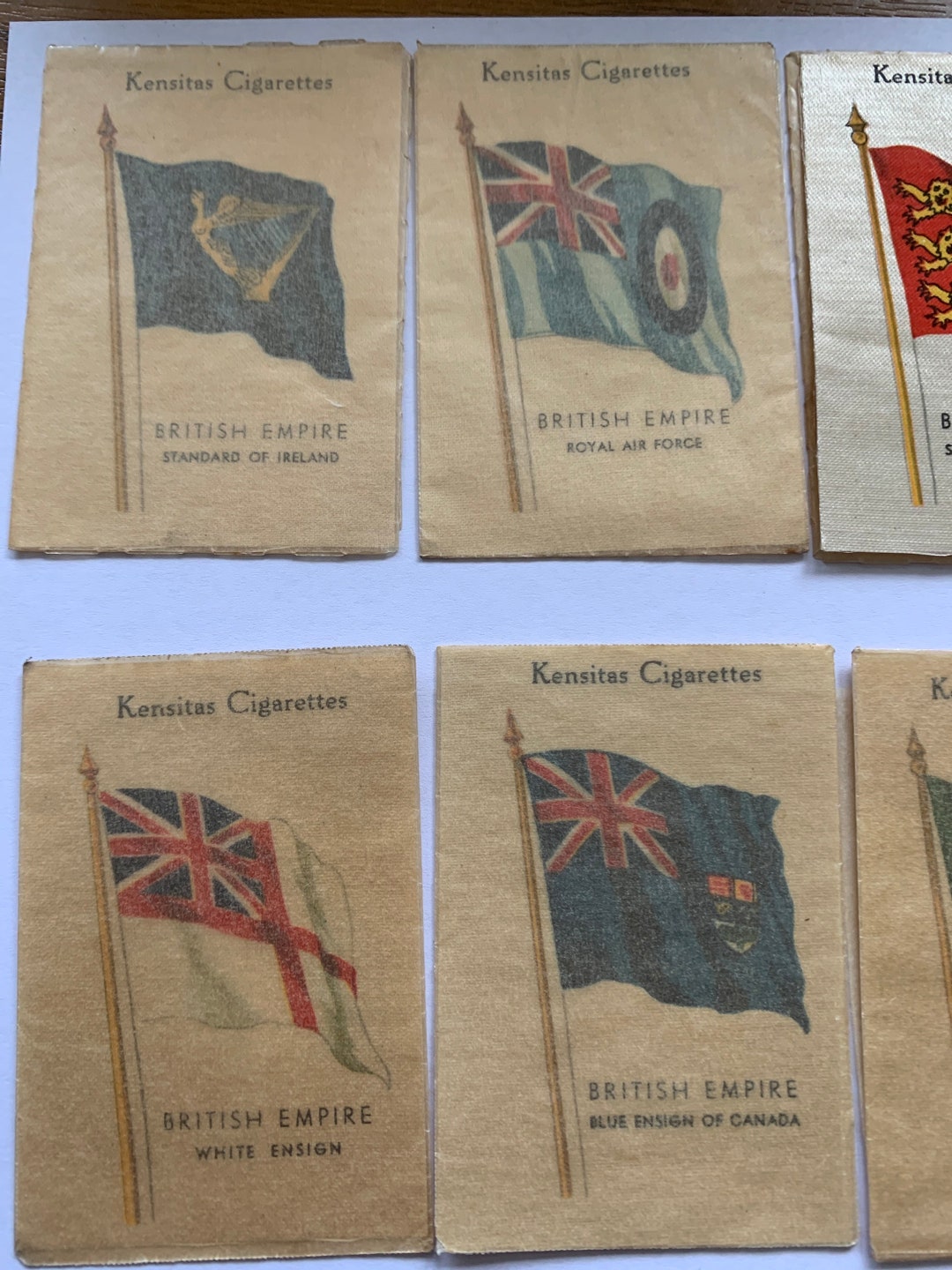 1934 J Wix Pack of 10 British Empire Flag Kensitas Cigarette Choose ...