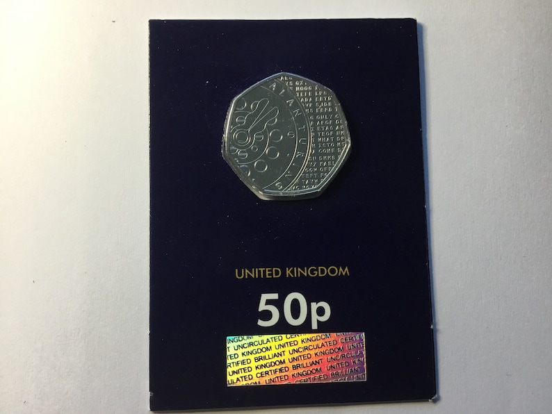 Alan Turing Carded Uncirculated 2022 50p Coin - Etsy