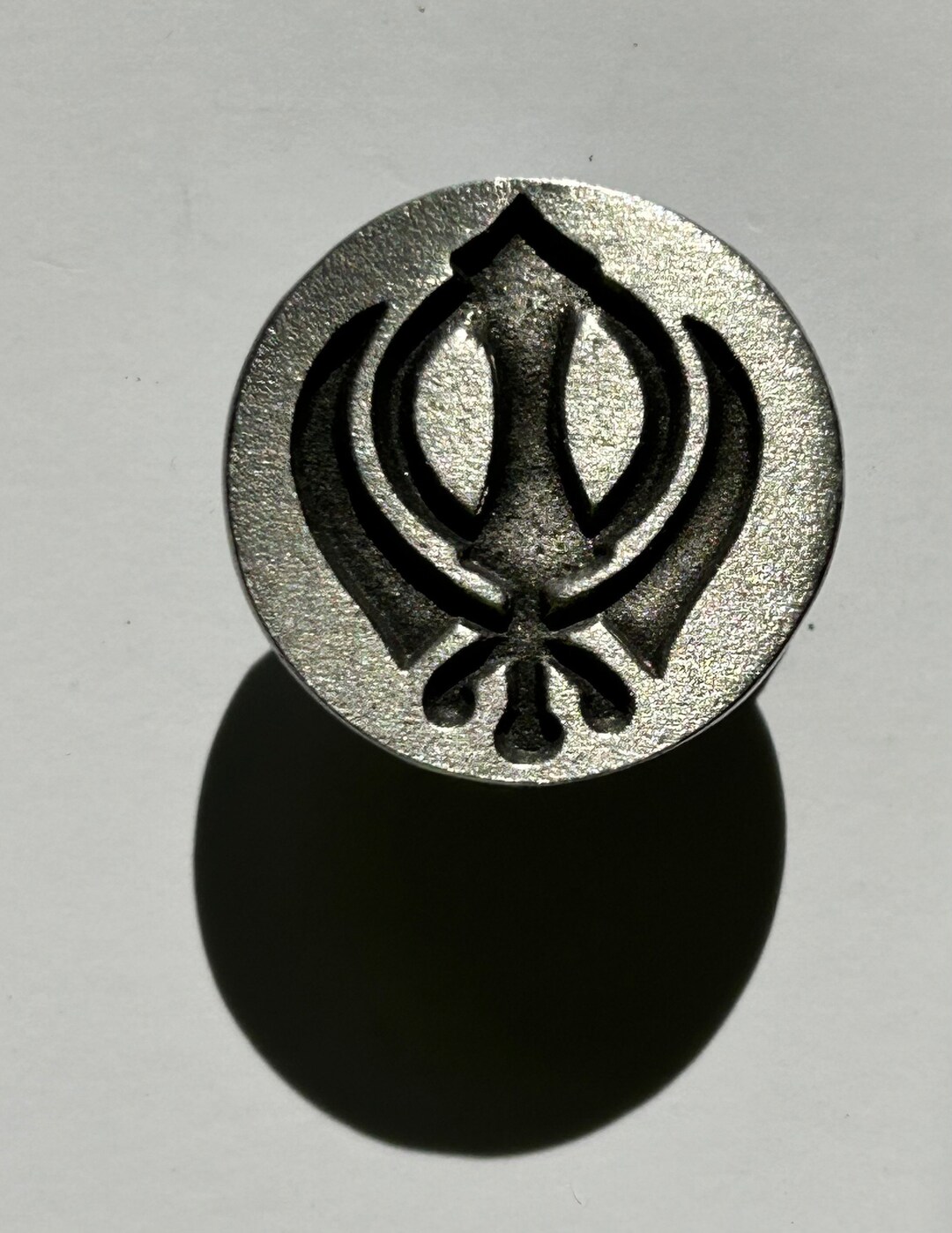 Khanda Sikh Silver Pewter Pin Badge - Etsy