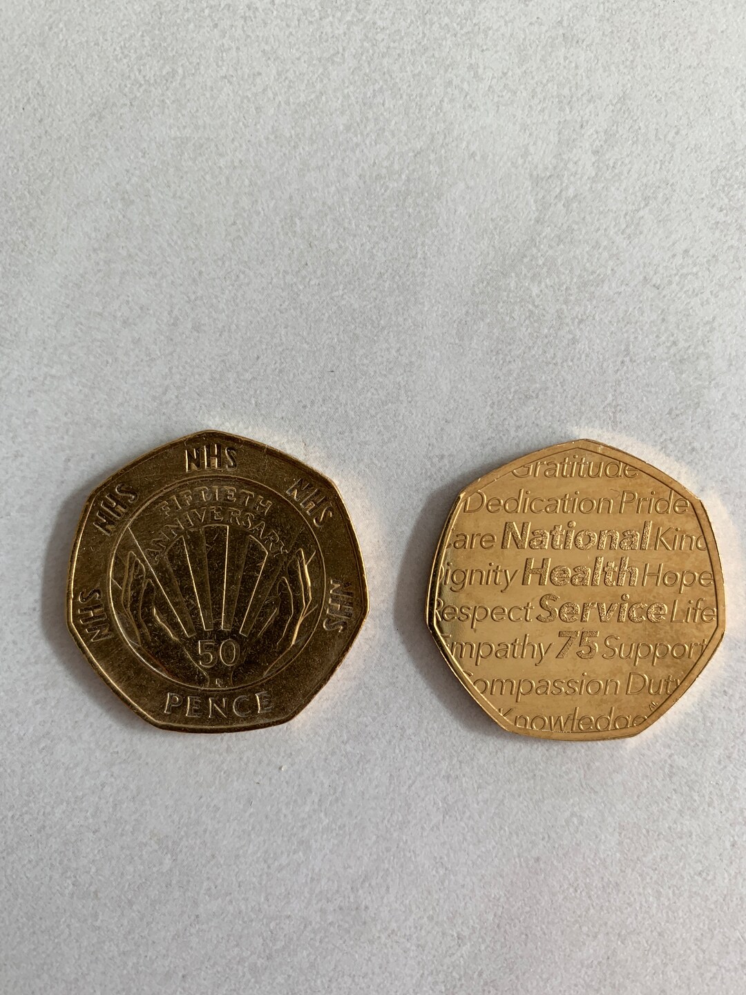 1998 & 2023 NHS Gold Plated 50p Coin Set - Etsy