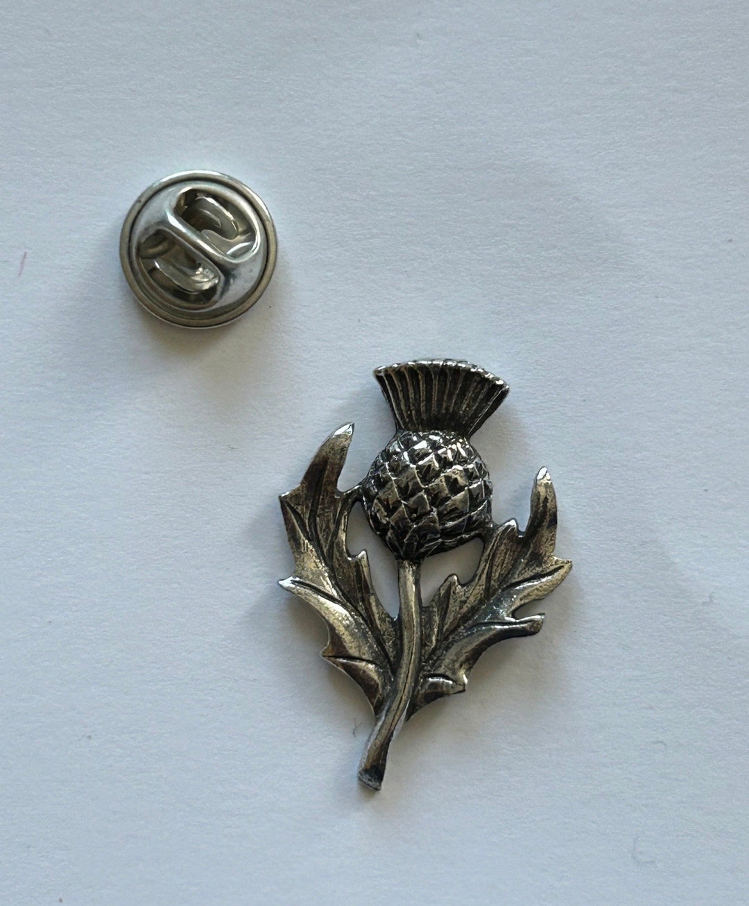 Scottish Thistle and Claddagh Silver Pewter Pin Badge Pair - Etsy